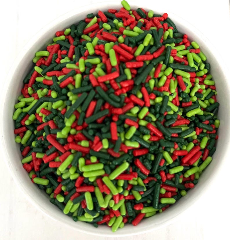 Elf Magic Sprinkles Mix! Green, Lime Green and Red Sprinkles! Christmas ...