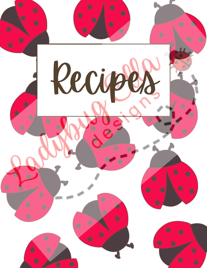 Printable Ladybug Fill-in Cookbook Recipe Pages - Etsy