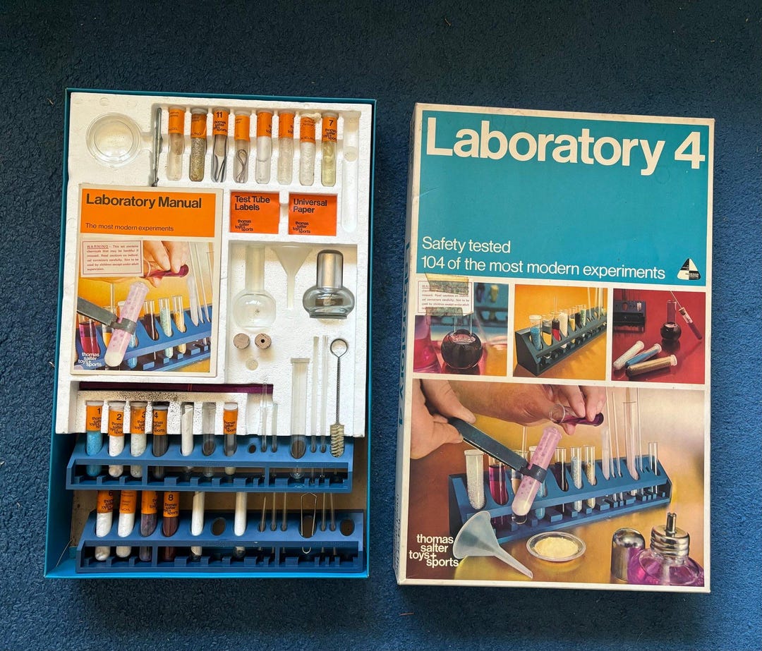 Vintage 1970s Laboratory 4 Science Kit | Thomas Salter Toys | Retro ...