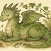 Mossy Green Dragon Print | Whimsical Wall Art | Cottagecore Room Decor ...