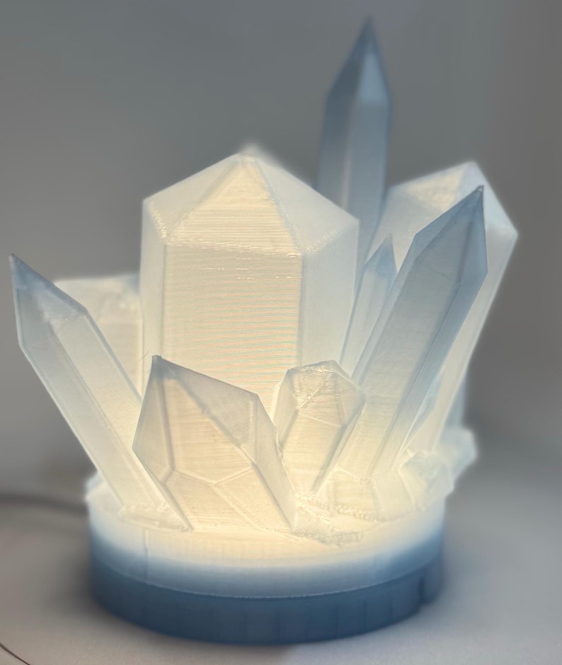 Crystal LED Lamp 3D Printed - Etsy