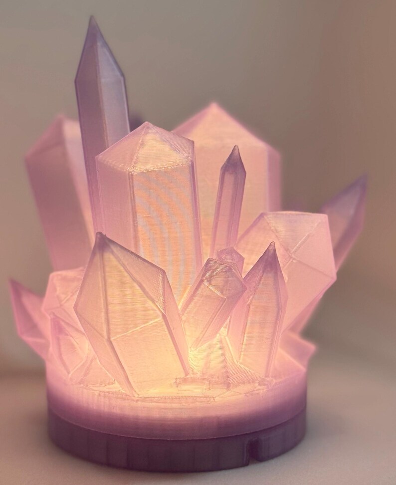 Crystal LED Lamp 3D Printed - Etsy