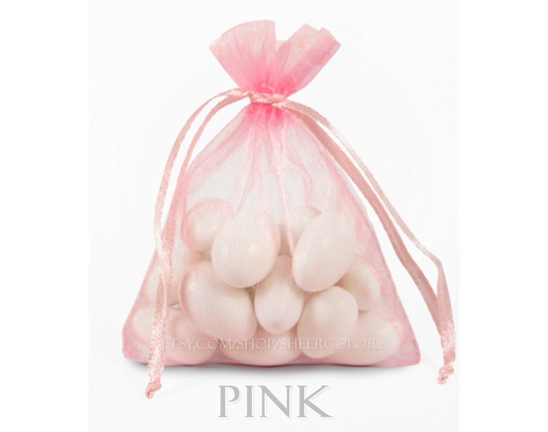 10 Pink Organza Bags, 6 X 9 Inch Sheer Fabric Favor and Gift Bags - Etsy