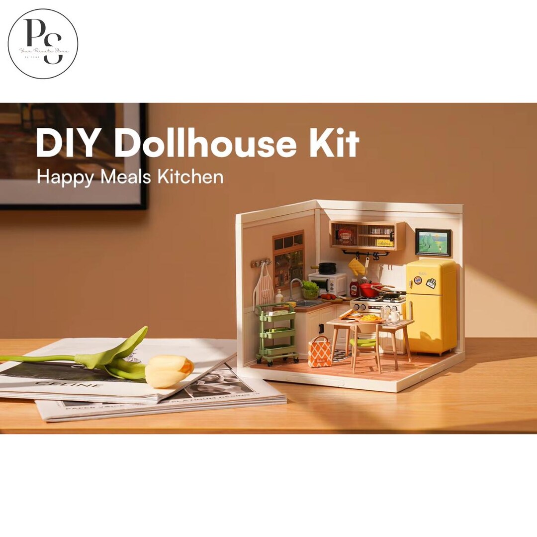 DIY Miniature House Kit – Rolife Kitchen 3D Puzzle – Creative Craft ...