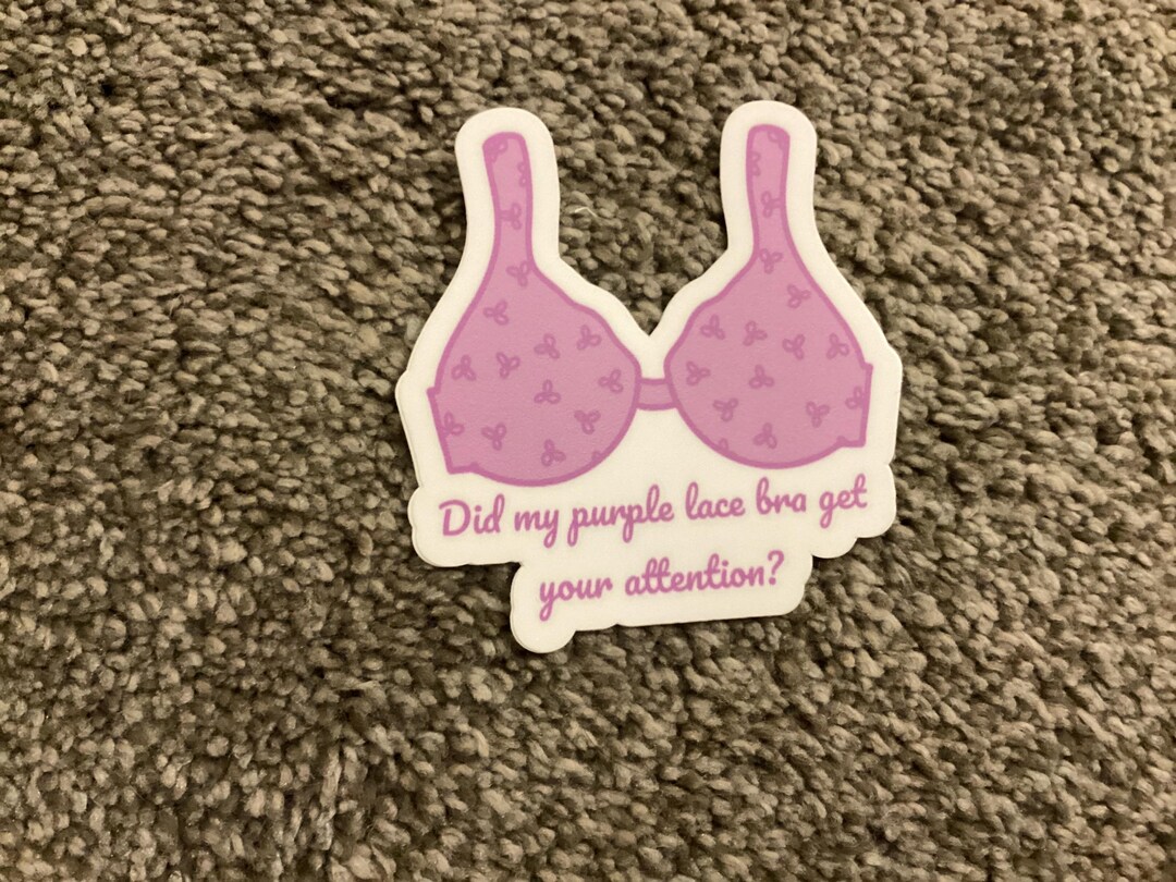 Tate Mcrae Purple Lace Bra Sticker - Etsy