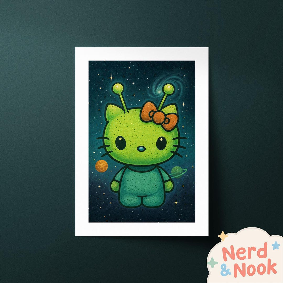 Hello Kitty Alien Art Print | A3 A4 A5 | Magical Girl Poster | Kawaii ...