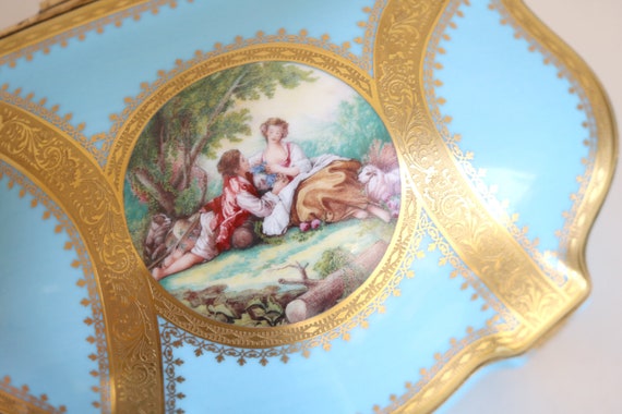 French Limoges Concorde Light Blue Porcelain Jewelry … - Gem