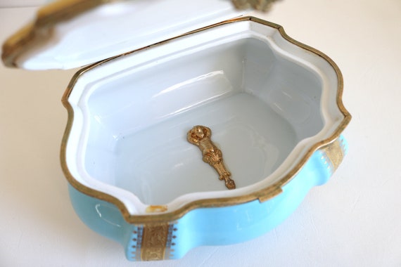 French Limoges Concorde Light Blue Porcelain Jewelry … - Gem