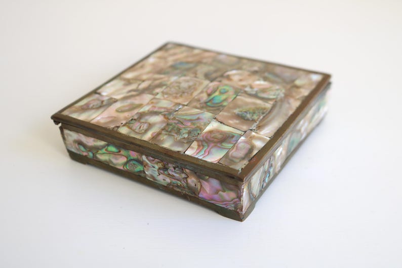 Mexico Brass Abalone Box - Etsy