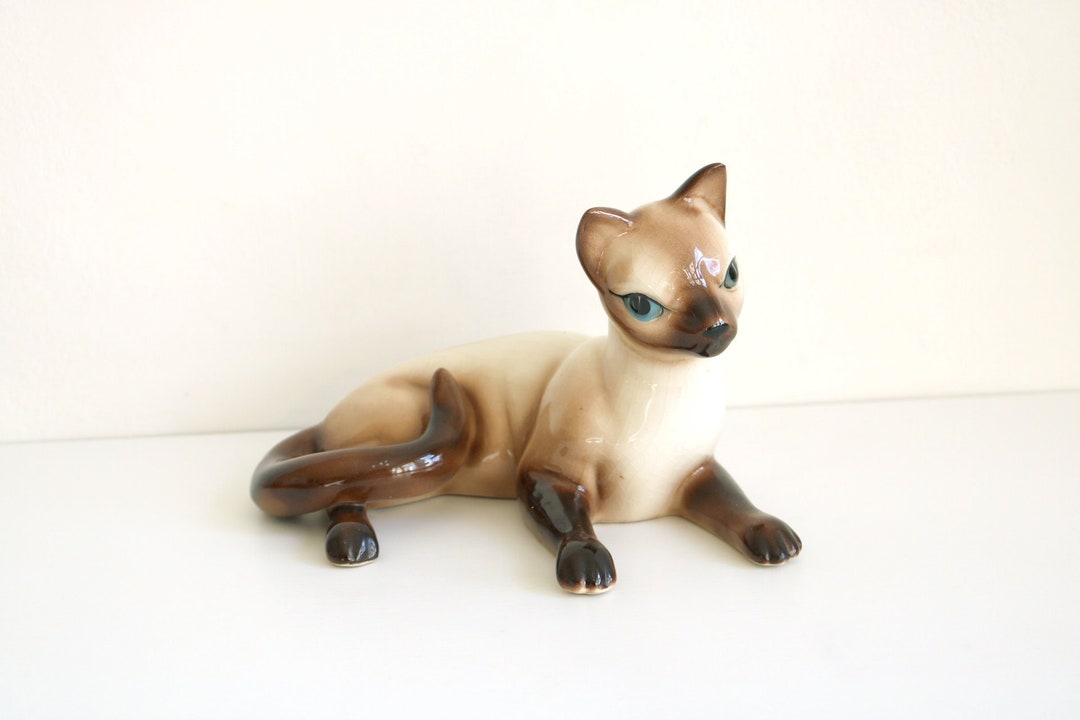 MCM Siamese Cat Statuette - Etsy