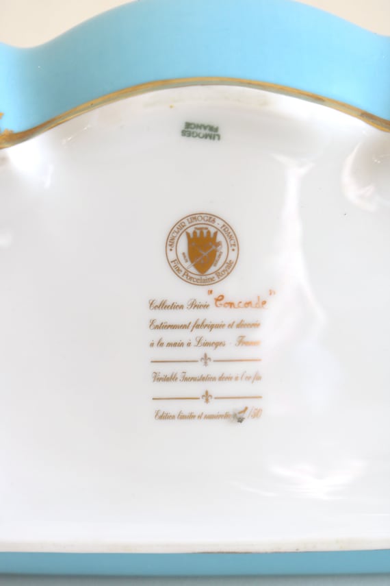French Limoges Concorde Light Blue Porcelain Jewelry … - Gem