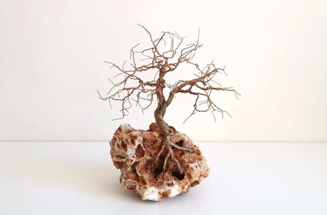 Copper Wire Tree Geode Mount - Etsy