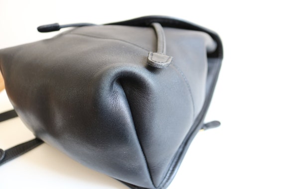 Coach Drawstring Backpack | Black Leather - Gem