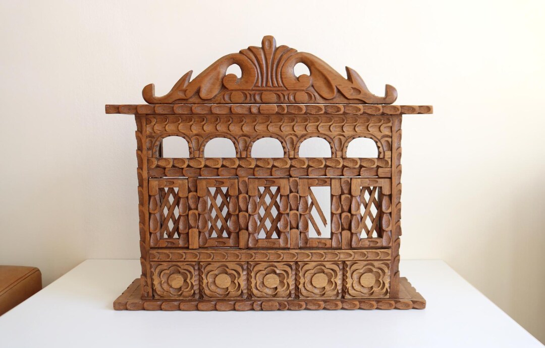 Carved Wood Building Wall Hanging - Etsy