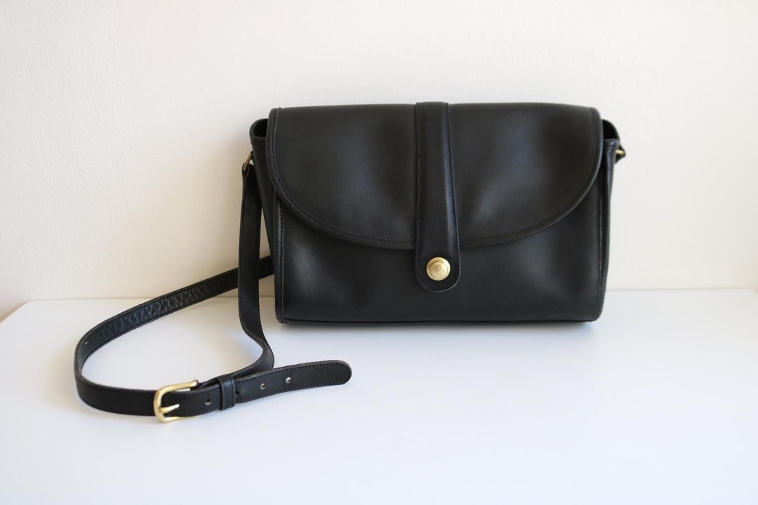 Coach Roll Bag | Black Leather - Etsy
