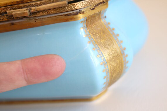 French Limoges Concorde Light Blue Porcelain Jewelry … - Gem