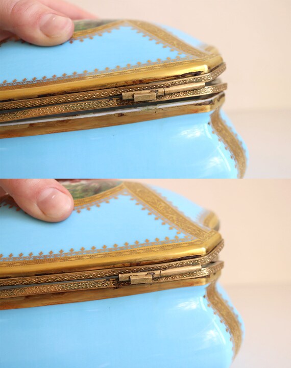 French Limoges Concorde Light Blue Porcelain Jewelry … - Gem