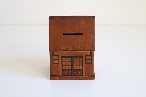 Japanese Wooden House Coin Bank - Gem