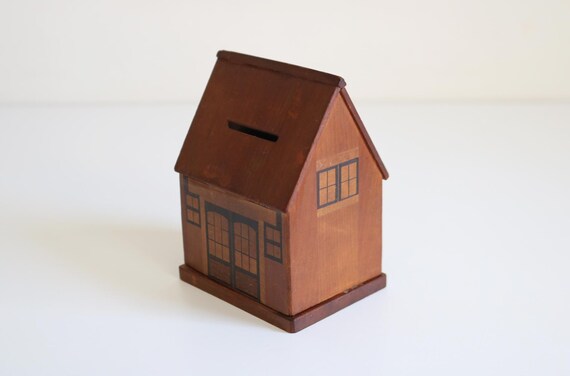 Japanese Wooden House Coin Bank - Gem