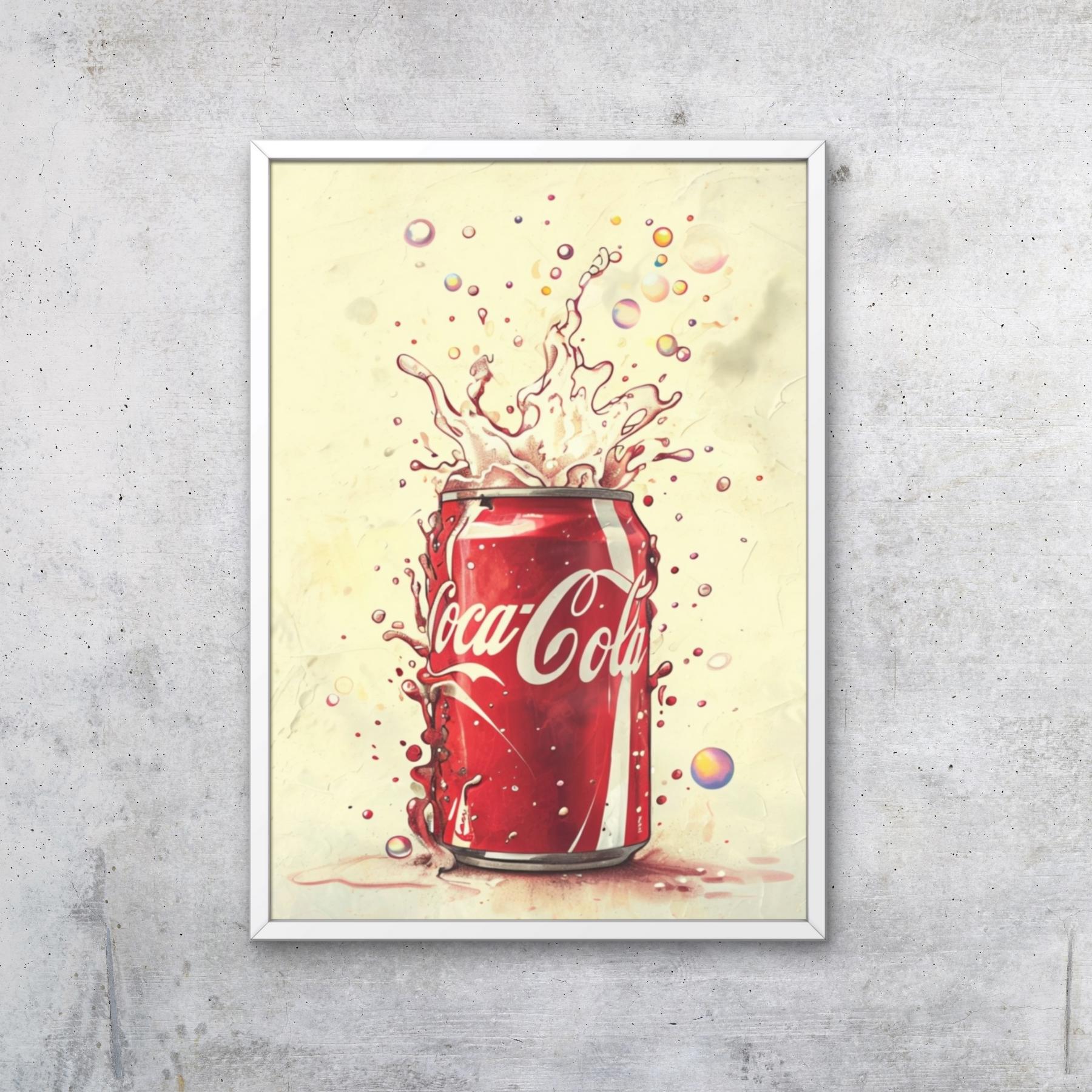 Retro Soda Can Wall Decor – Digital Art Print, Vintage Pop Art Print ...
