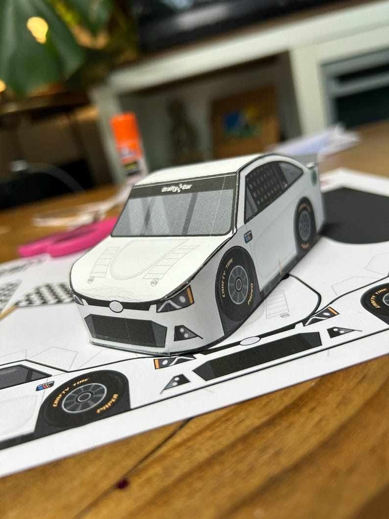 Printable Paper Race Car – Color & Build Your Own Stock Car | Kids ...