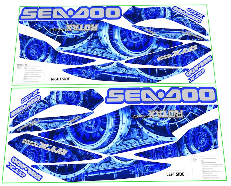 2020 Seadoo 230 GTX Custom Wrap (blue) - Etsy