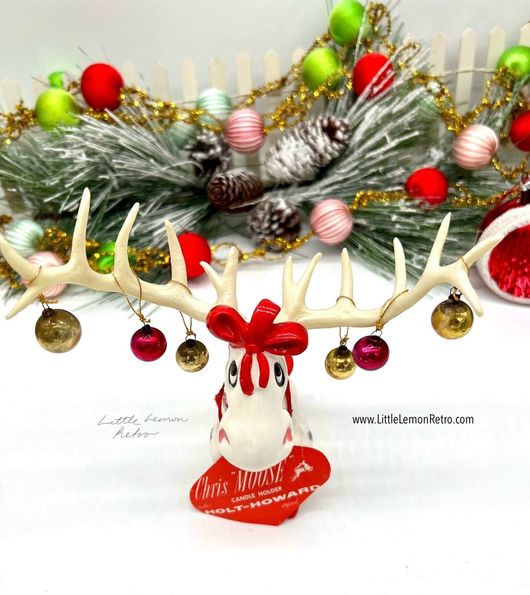 Holt Howard Chris Moose With Original Hang Tag and Glass Ornaments - Etsy