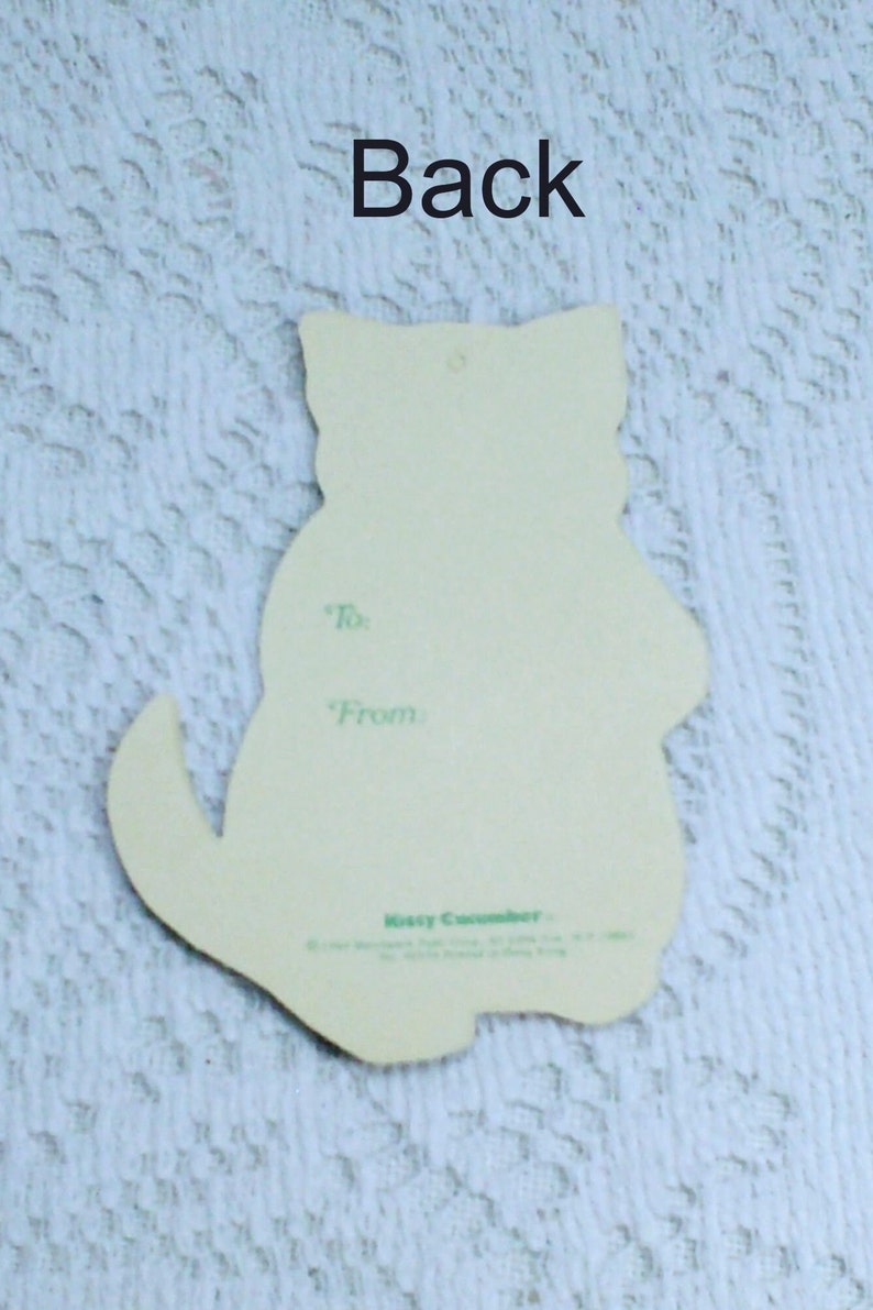 Kitty Cucumber Gift Tags, Set of Six - Etsy
