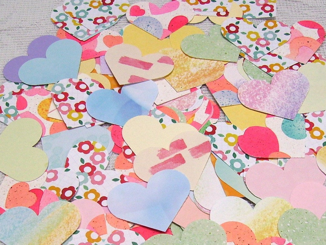 Pastel Multi Colored Table Confetti, Heart Table Scatter, 100 Pieces - Etsy