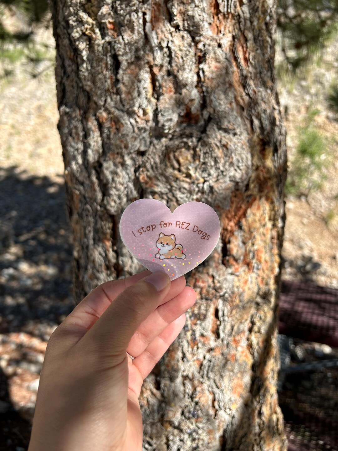 Holographic Rez Dog Sticker - Etsy