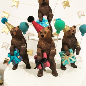 Grizzly Bear Cake Topper, Camping Theme Party Bear, Safari Party Animal ...