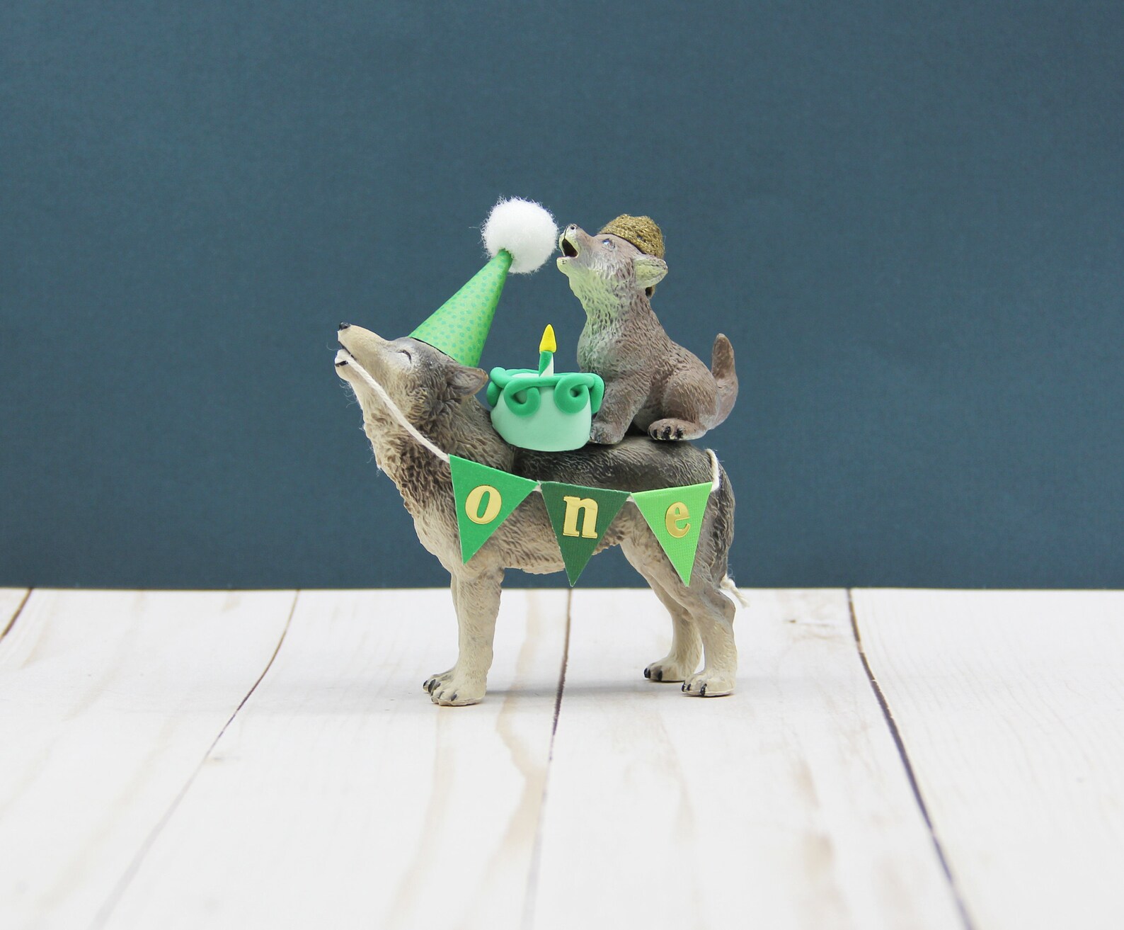 First Birthday Wolf Cake Topper Smash Cake Topper Party | Etsy