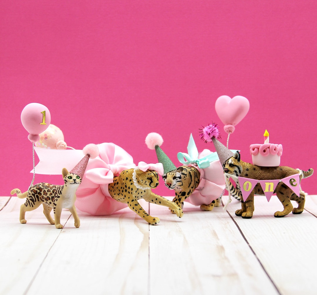 Big Cat Birthday Cake Topper, Leopard, Bobcat, Cheetah, Bengal, Cat ...