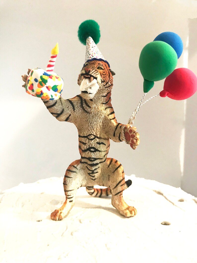 Tiger Birthday Cake Topper Animal Jungle Cake Topper Tiger | Etsy