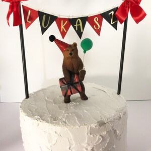 Grizzly Bear Cake Topper, Camping Theme Party Bear, Safari Party Animal ...