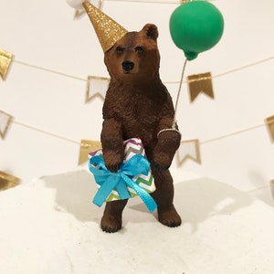 Grizzly Bear Cake Topper, Camping Theme Party Bear, Safari Party Animal ...