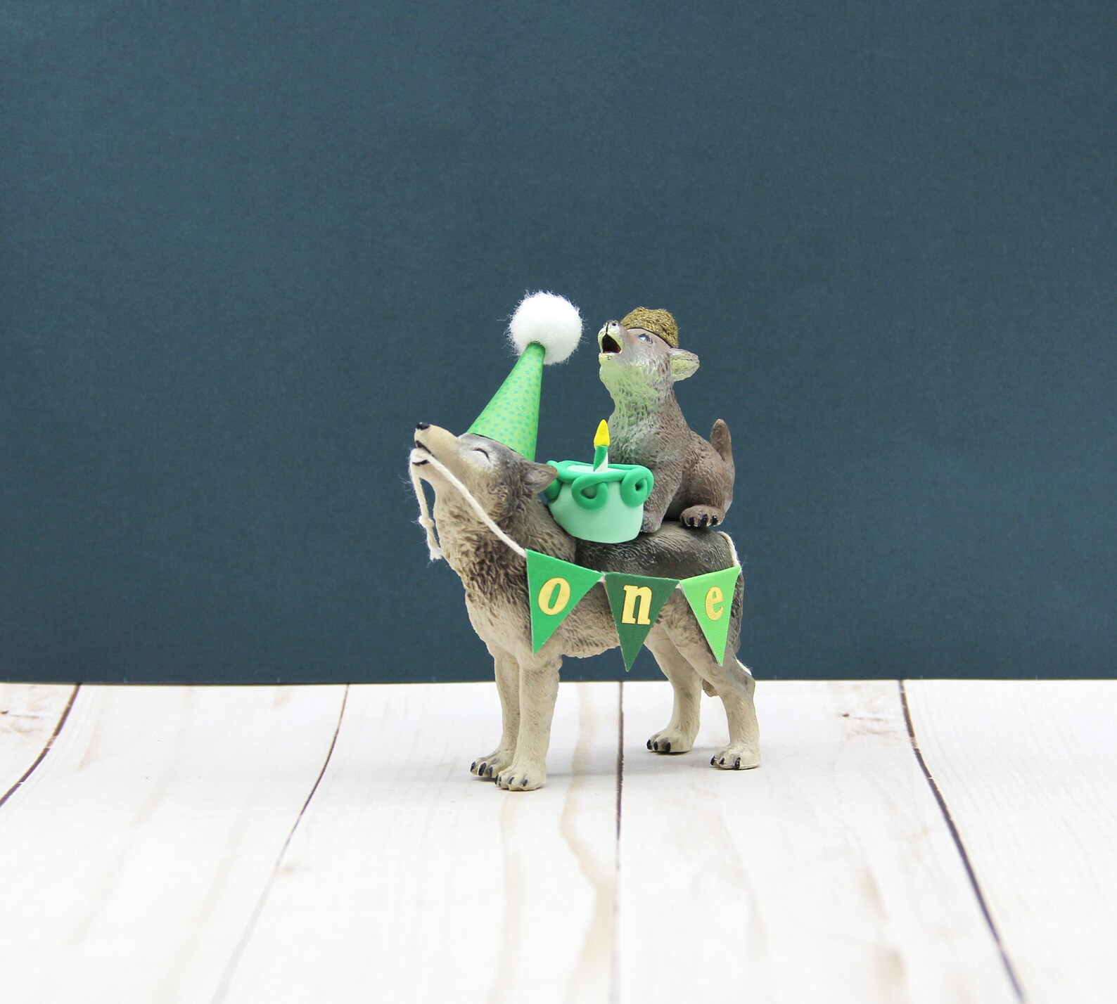 First Birthday Wolf Cake Topper Smash Cake Topper Party - Etsy
