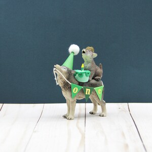 First Birthday Wolf Cake Topper, Smash Cake Topper, Party Animal Cake ...