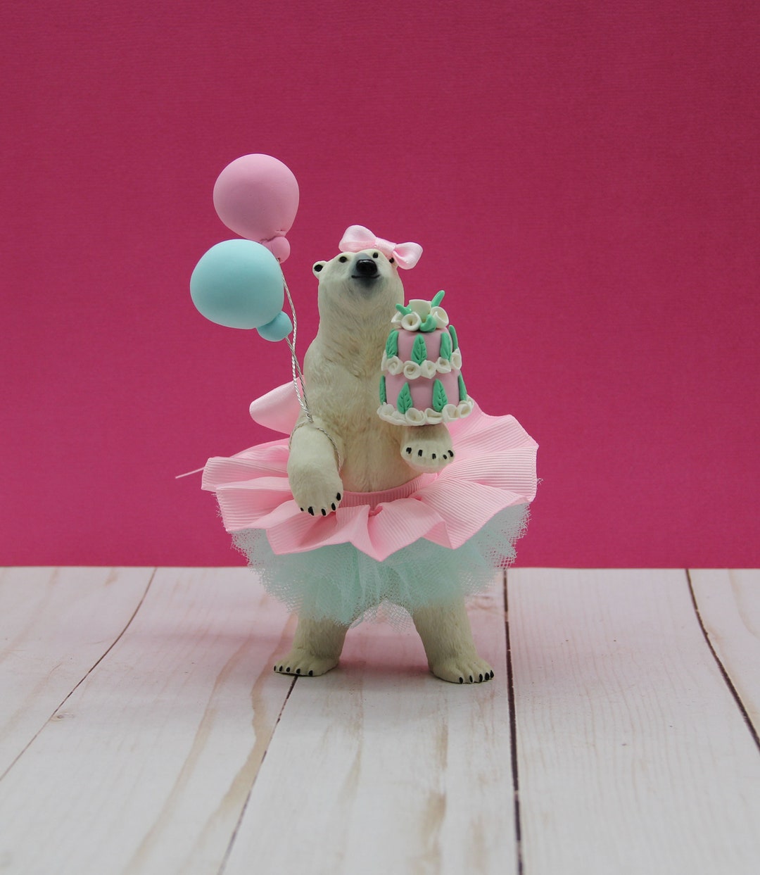 Princess Polar Bear Cake Topper Ballerina Polar Bear Cake - Etsy Canada