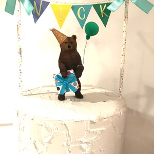 Grizzly Bear Cake Topper, Camping Theme Party Bear, Safari Party Animal ...