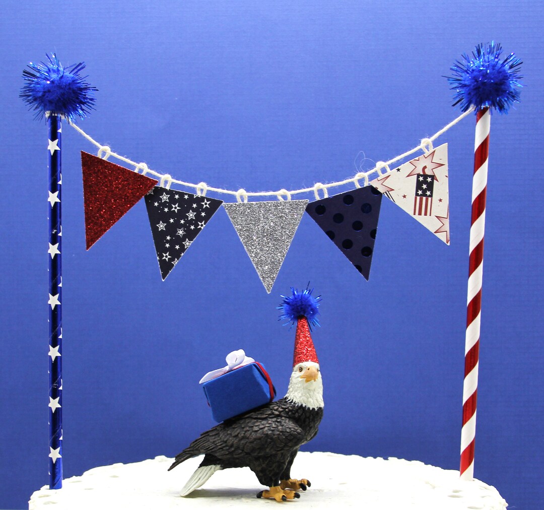 4th of July Cake Topper, Eagle Cake Topper, Patriotic Cake Topper ...