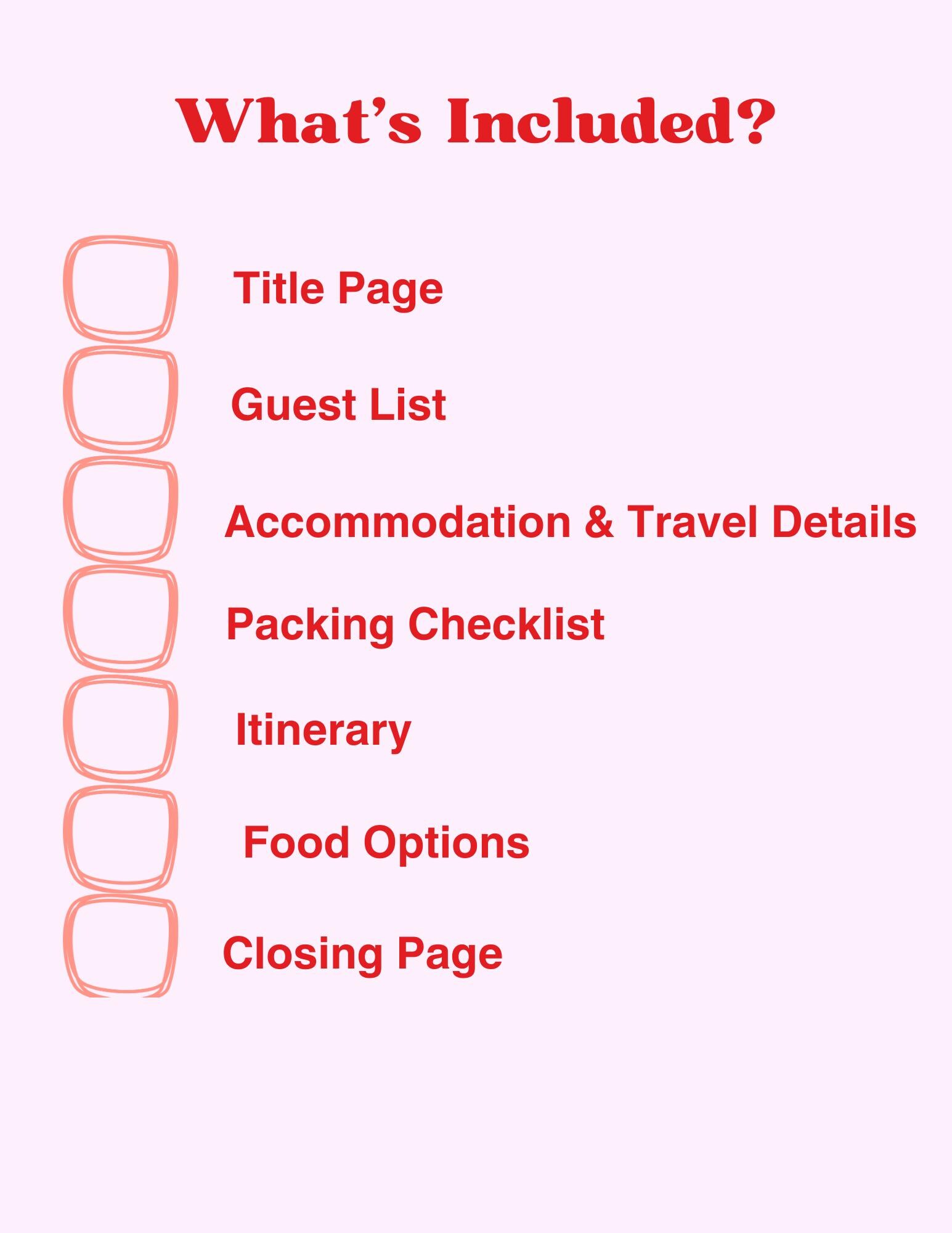 Editable Girls Trip Itinerary Template | Digital Travel Planner ...