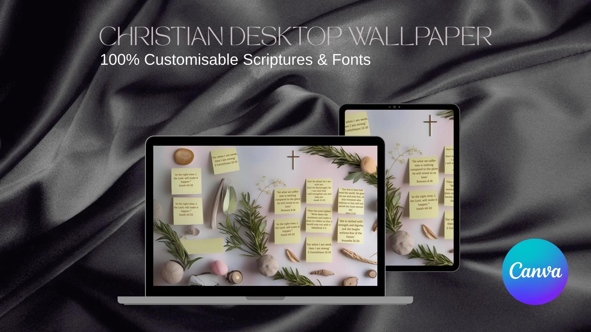 Christian Desktop Wallpaper | Customisable Scripture Background | Faith ...
