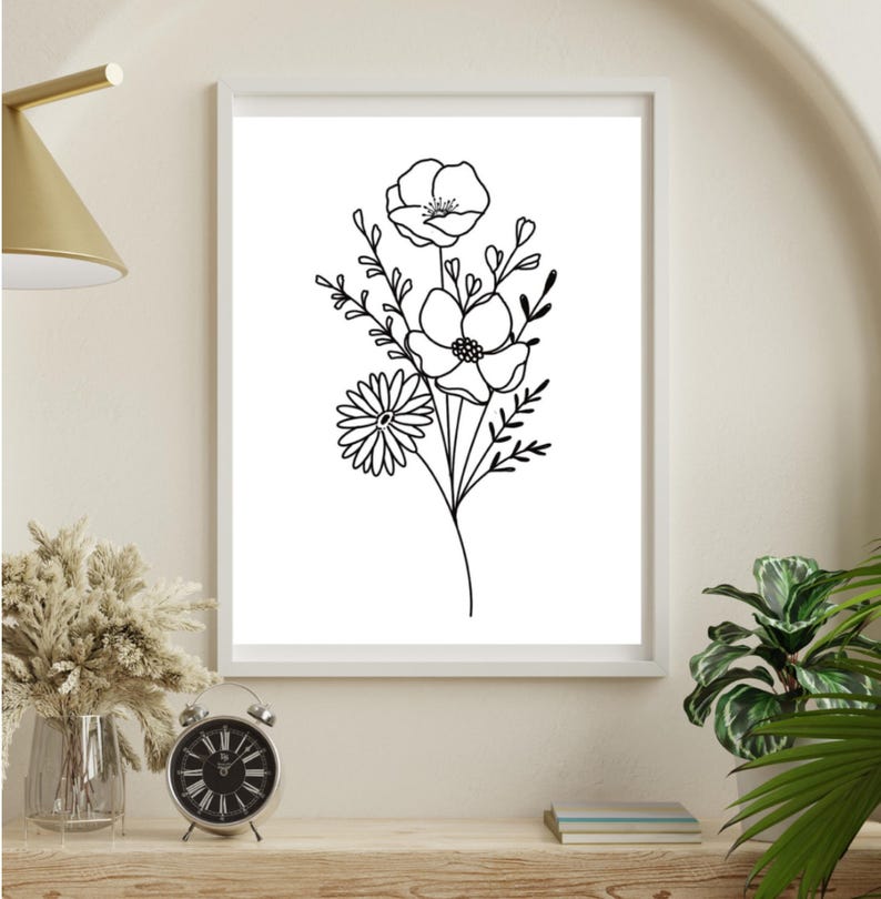 20+ Custom Floral Tattoo Design Bundle| Boho Botanical Temporary Tattoo ...