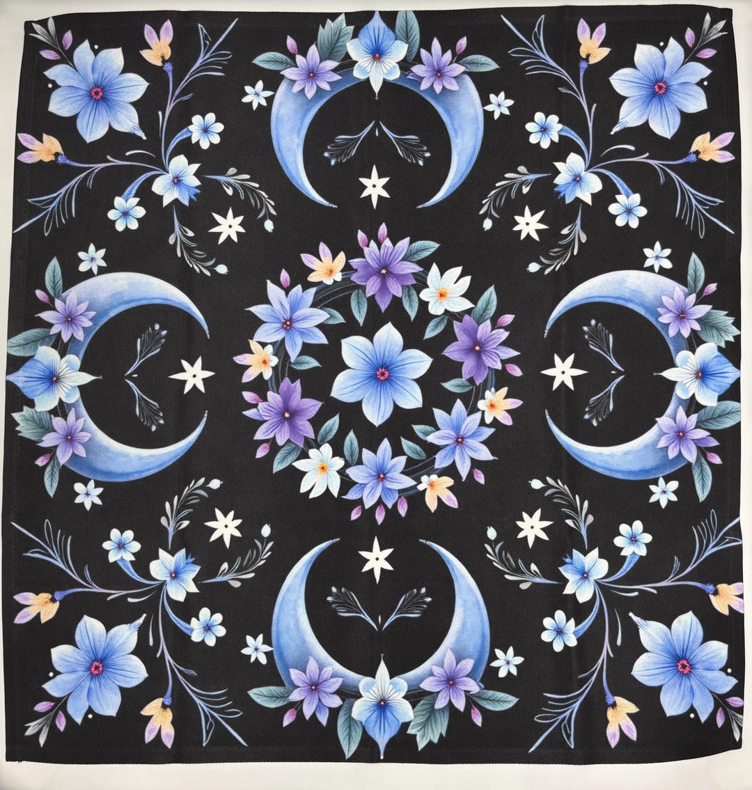 Floral Altar Cloth, Tarot Cloth,altar Rug, Rune Cloth, Dice Mat, Wall ...