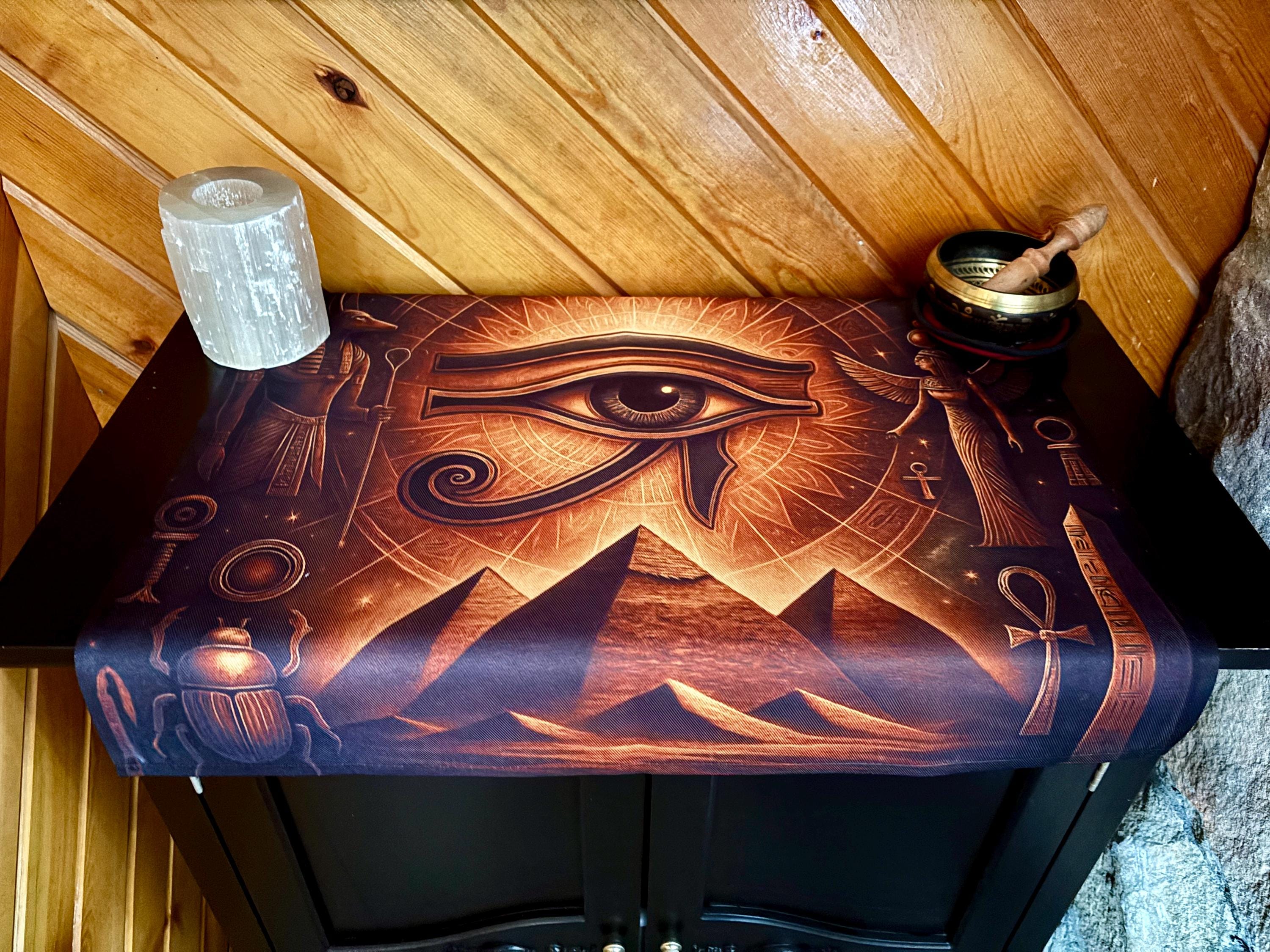 Eye of Horus Altar Cloth, Tarot Cloth, Altar Decor, Altar Rug, Rune ...