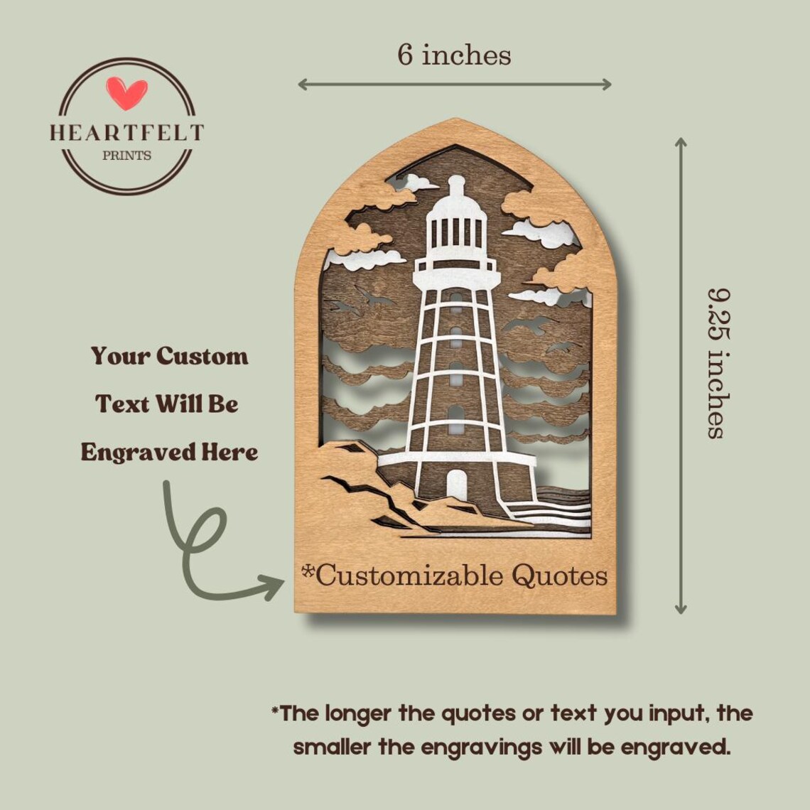 Personalized Anchored Layered Wood Sign | Custom Engraved Quotes ...