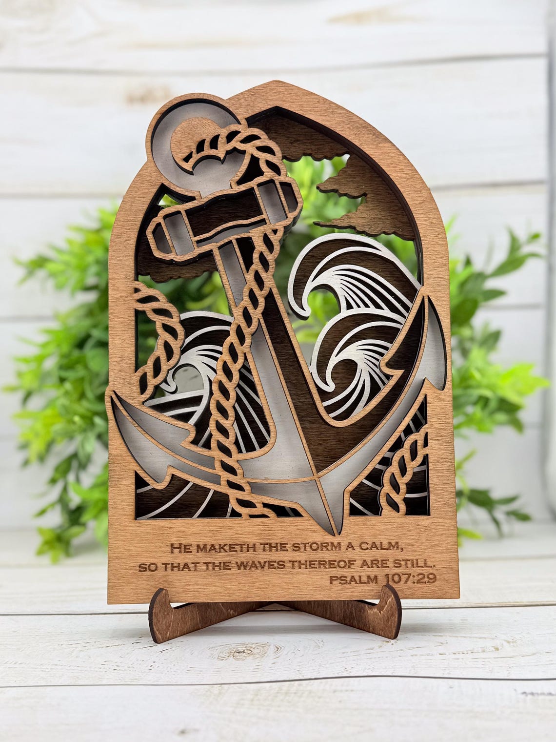 Personalized Anchored Layered Wood Sign | Custom Engraved Quotes ...