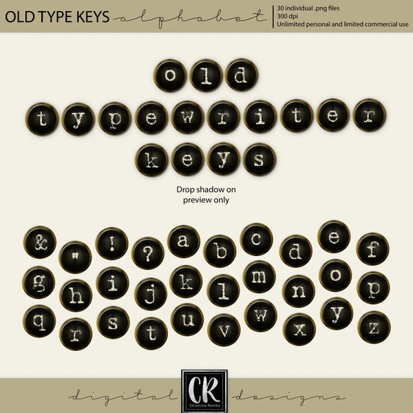 Old Typewriter Keys - Etsy