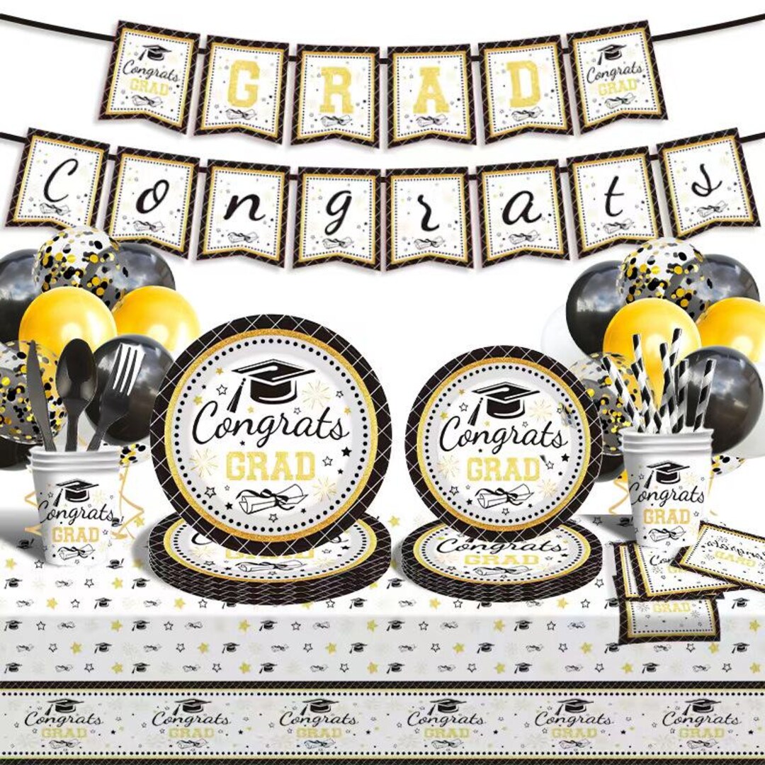 106-piece 2025 Graduation Party Decor Set Graduation Party Kit - 12 ...